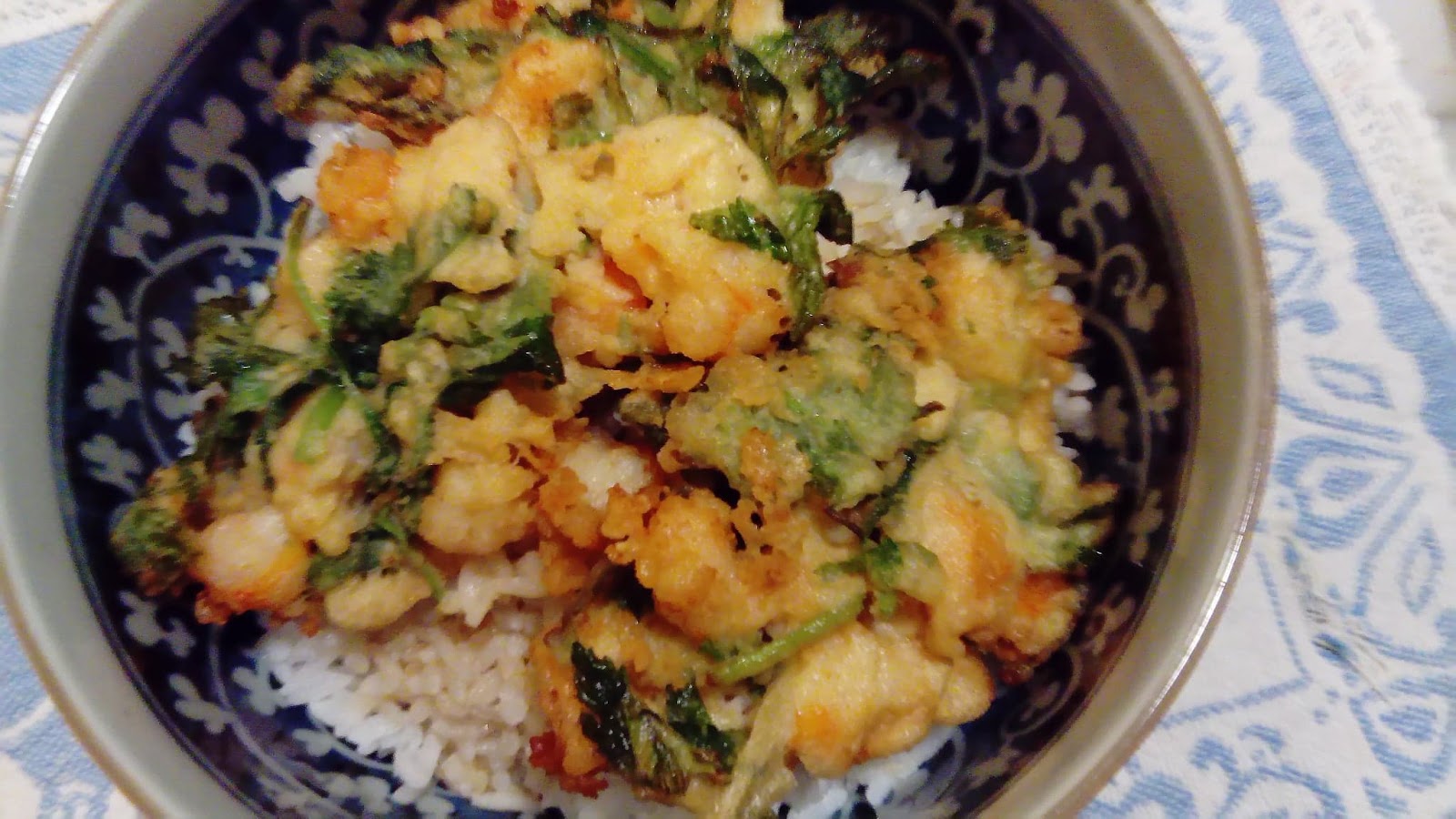 Cocina japonesa en Yucatán: Frituras de cilantro, con arroz