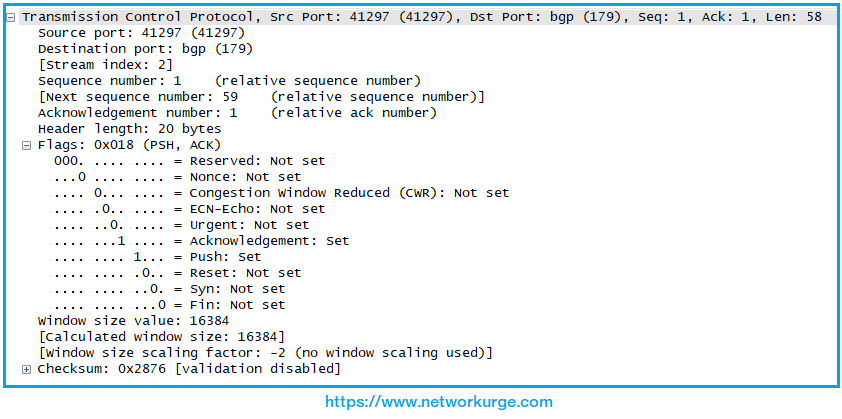 Tcp Header Details