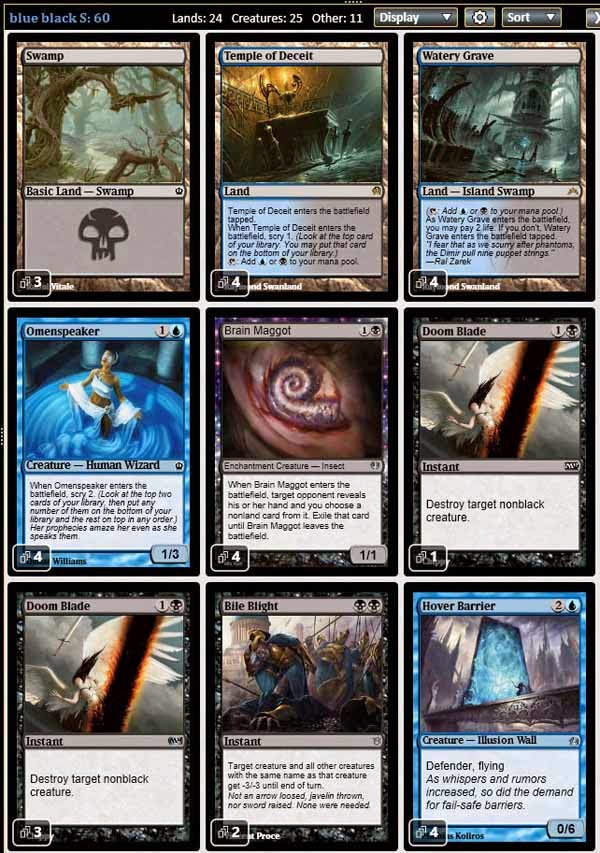 Magic the Gathering Adventures: [Standard] Blue Black rotation prep