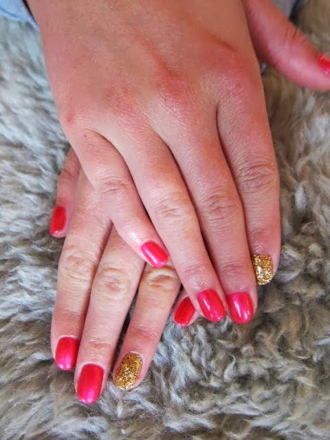 Gel-color LED polishes gel Manicure in custom mix candy apple red with ...