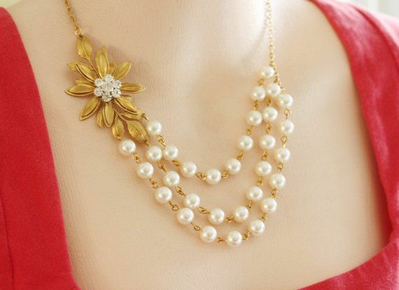 Simple pearl necklace designs