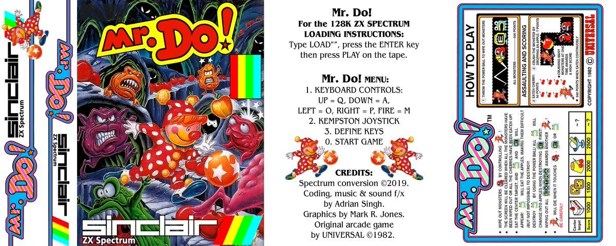Indie Retro News: Mr. Do! - Unofficial ZX Spectrum conversion of a ...