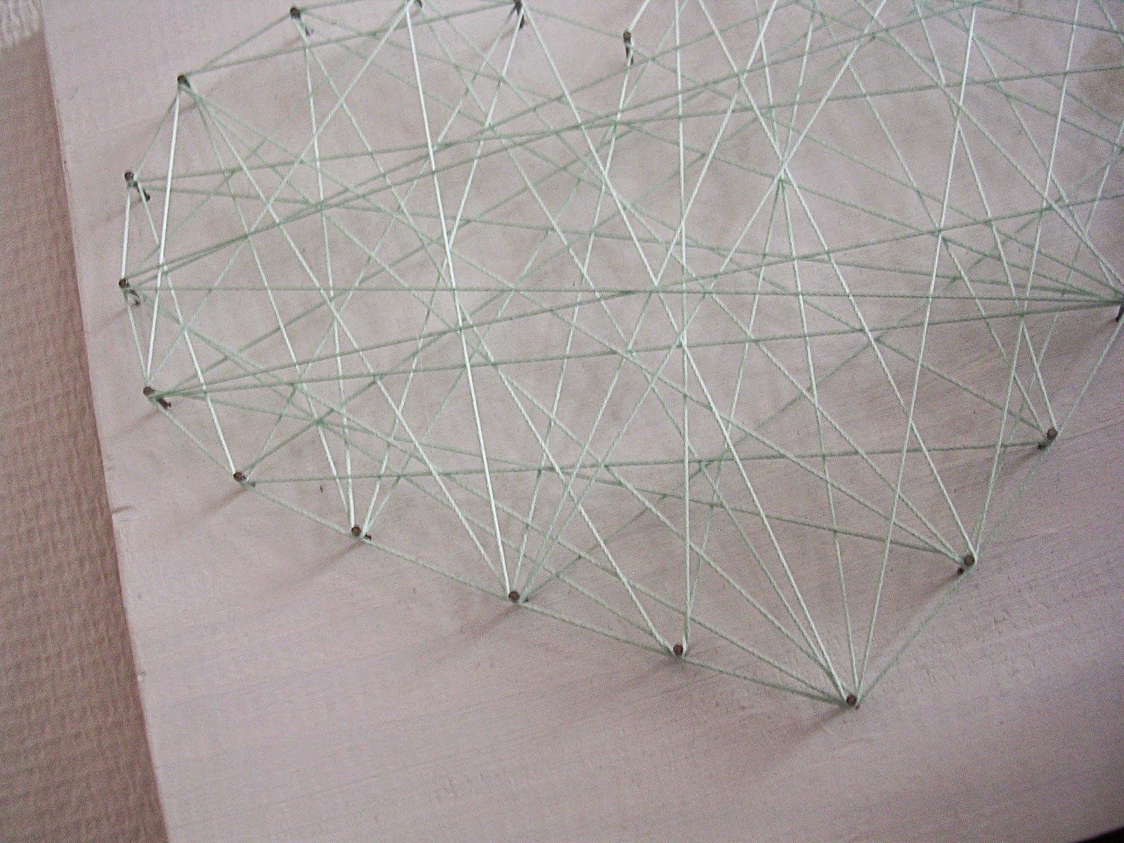 Boucle d'Aure: DIY : Tableau cœur en fil tendu