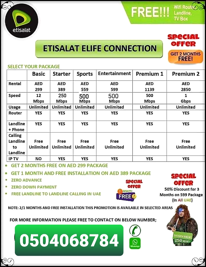 Etisalat elife unlimited plans