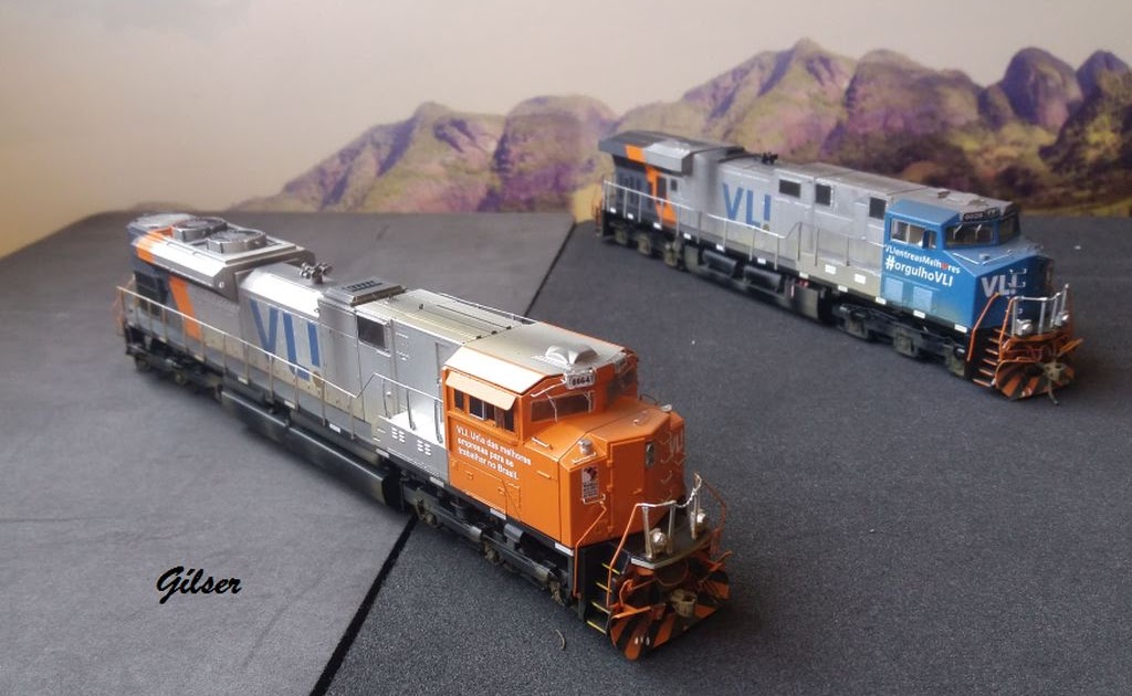 Gílser ferreo trens: Sd 70 ACe e GE ES44AC nas cores da VLi