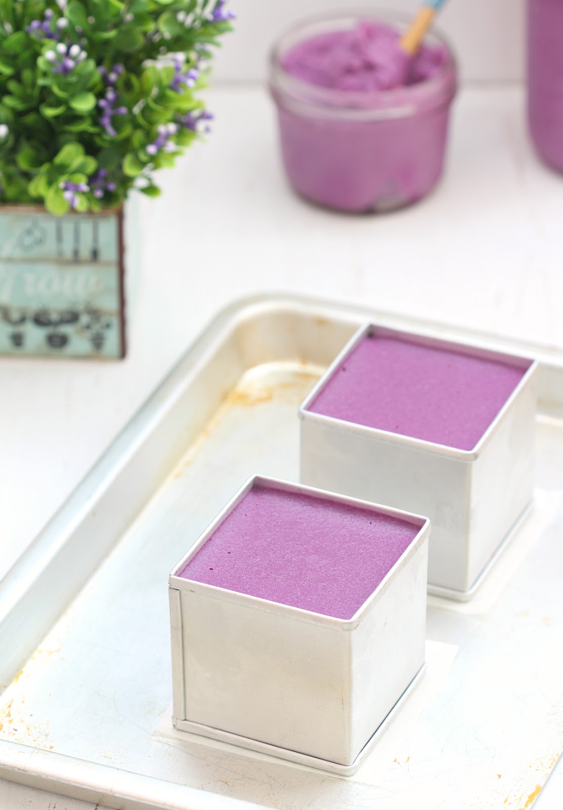No-bake ( homemade ) ube halaya / ube jam mini cheesecakes with ube ...