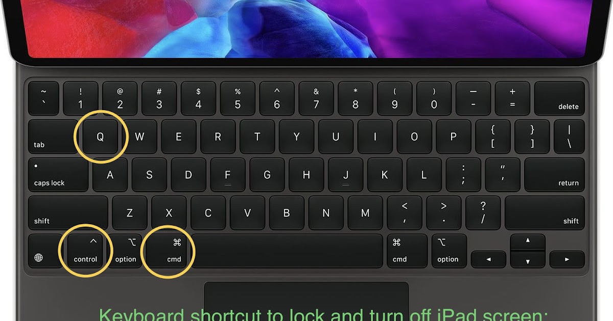 Keyboard shortcut to lock and turn off iPad screen