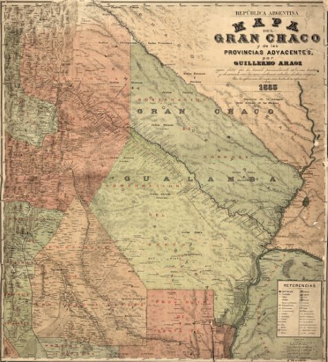 Mapa del gran Chaco y de las provincias adyacentes, por Guillermo Araoz ...