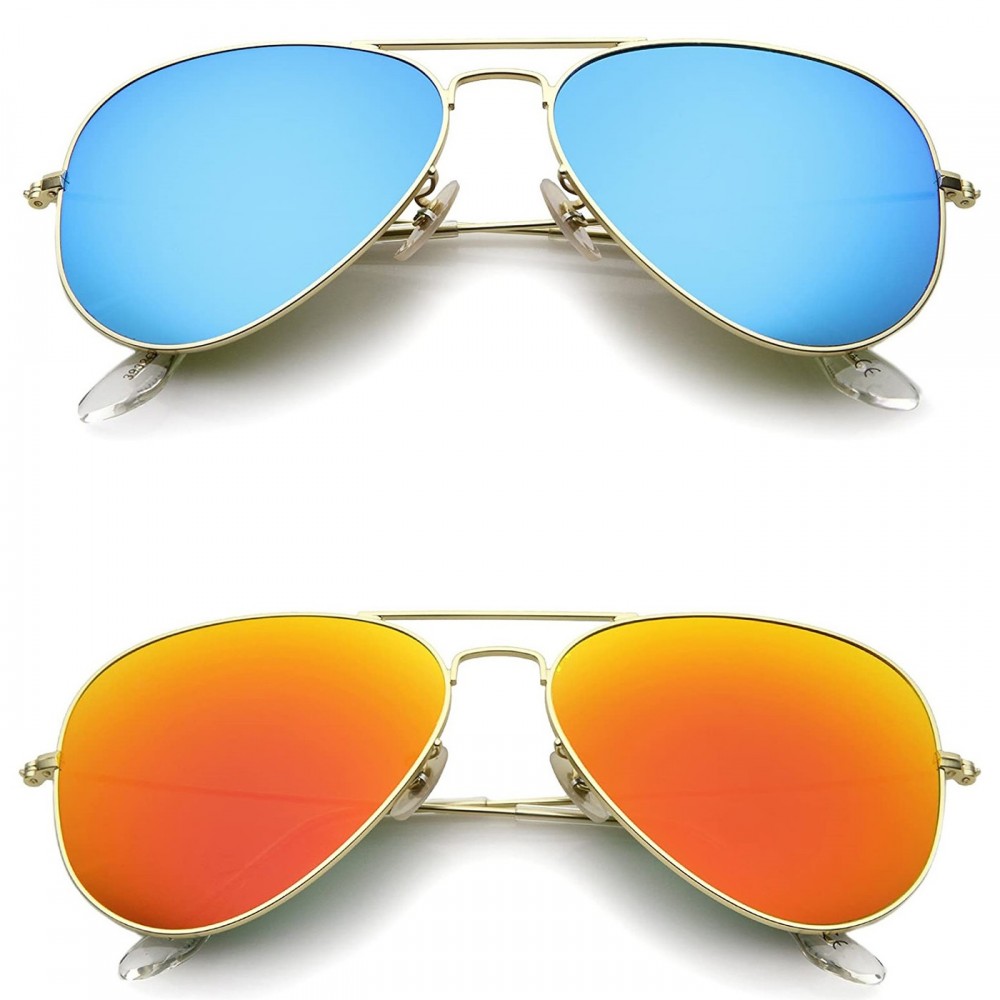 Tre Occhiali da sole goccia vintage a specchio - shop ita