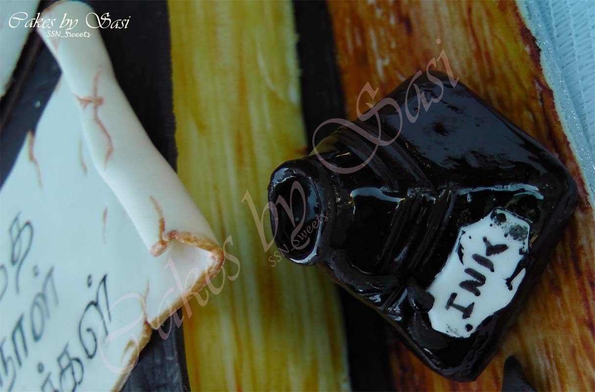 My creations so far...: A Literary Themed Birthday Cake.....