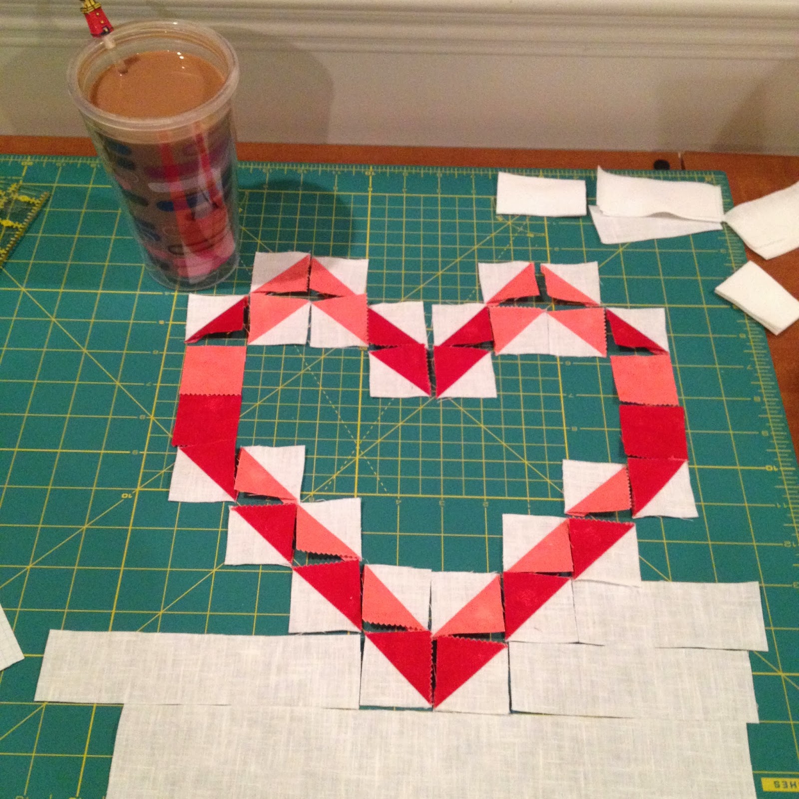 Sarcastic Quilter: Heart Block Tutorial