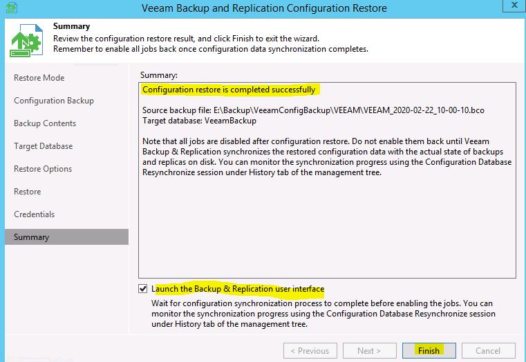 Remote Infrastructure Management: Veeam Configuration Backup Restore