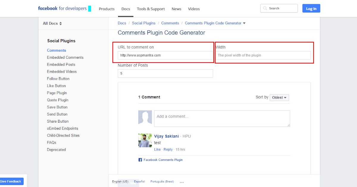 Add Facebook Like Share And Comment In Website Aspmantra Aspnetmvcangularjs