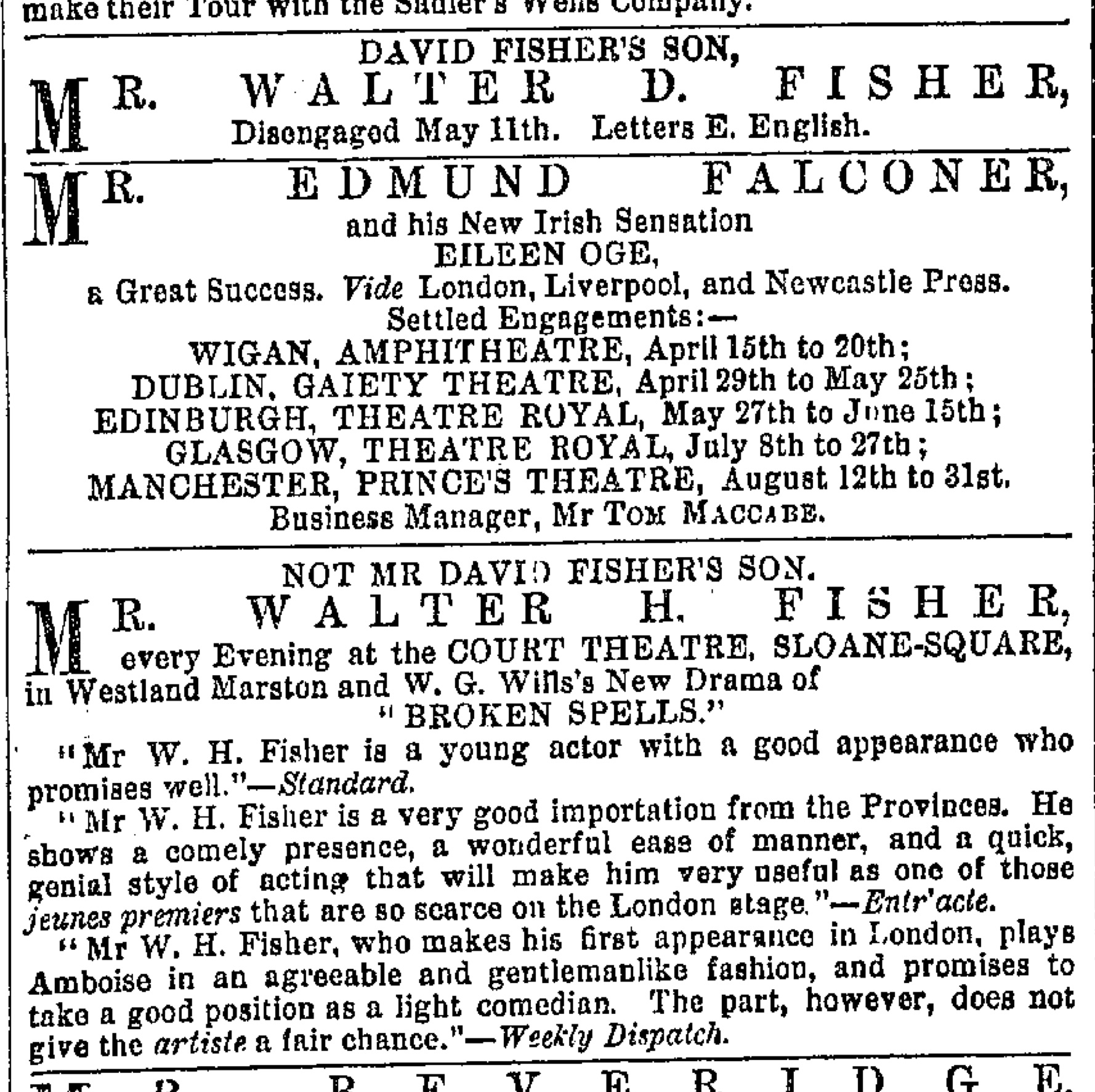 Kurt of Gerolstein: Walter Fisher: 'The English Dupuis'