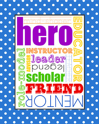 Friday's Freebie: Teacher Subway Art Printable in Six Color Choices | i ...