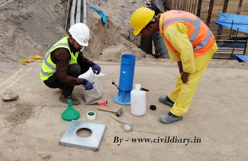 Field Dry Density Test (FDT) By Sand Replacement Method - ASTM D 1556 ...