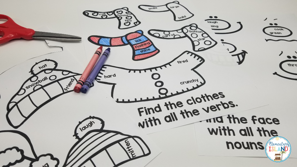 Do You Wanna Build a Snowman? Differentiated Parts of Speech FREEBIE ...