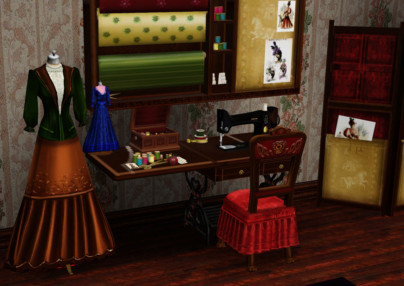 Ladesire's creative corner): Victorian Sewing Room by Ladesire