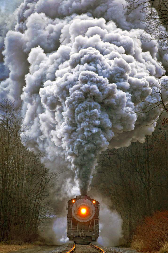 transpress nz: impressive steam loco exhaust cloud