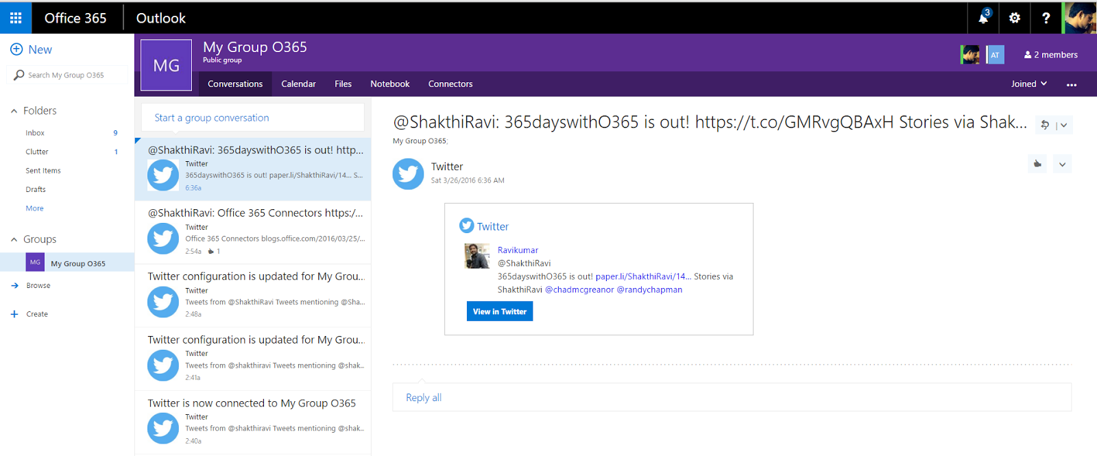 Exchange Anywhere: Office 365 Connectors