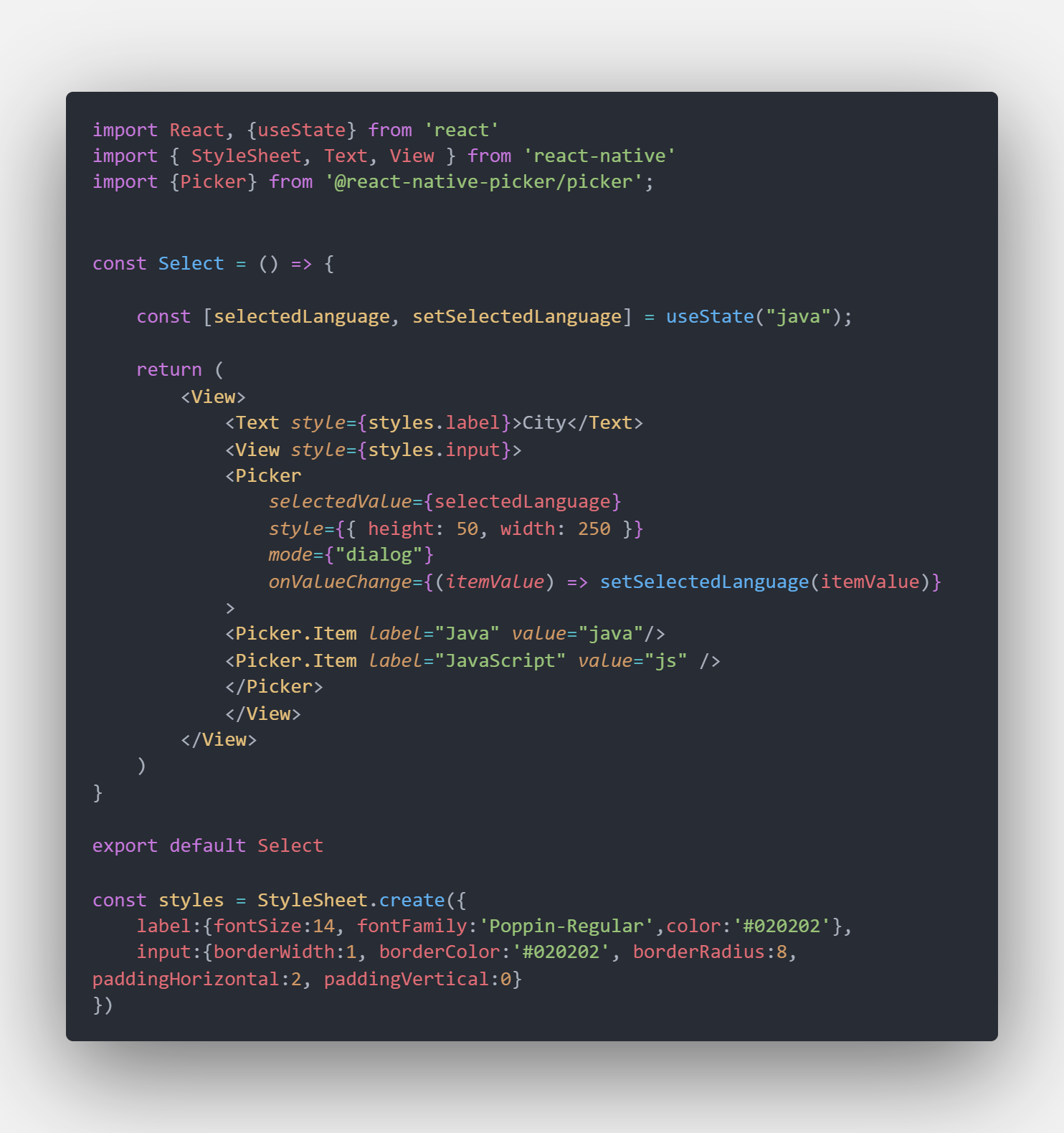 Cara Membuat Tombol Select Pada React Native Menggunakan Picker Cara Membuat Tombol Select Pada React Native Menggunakan Picker