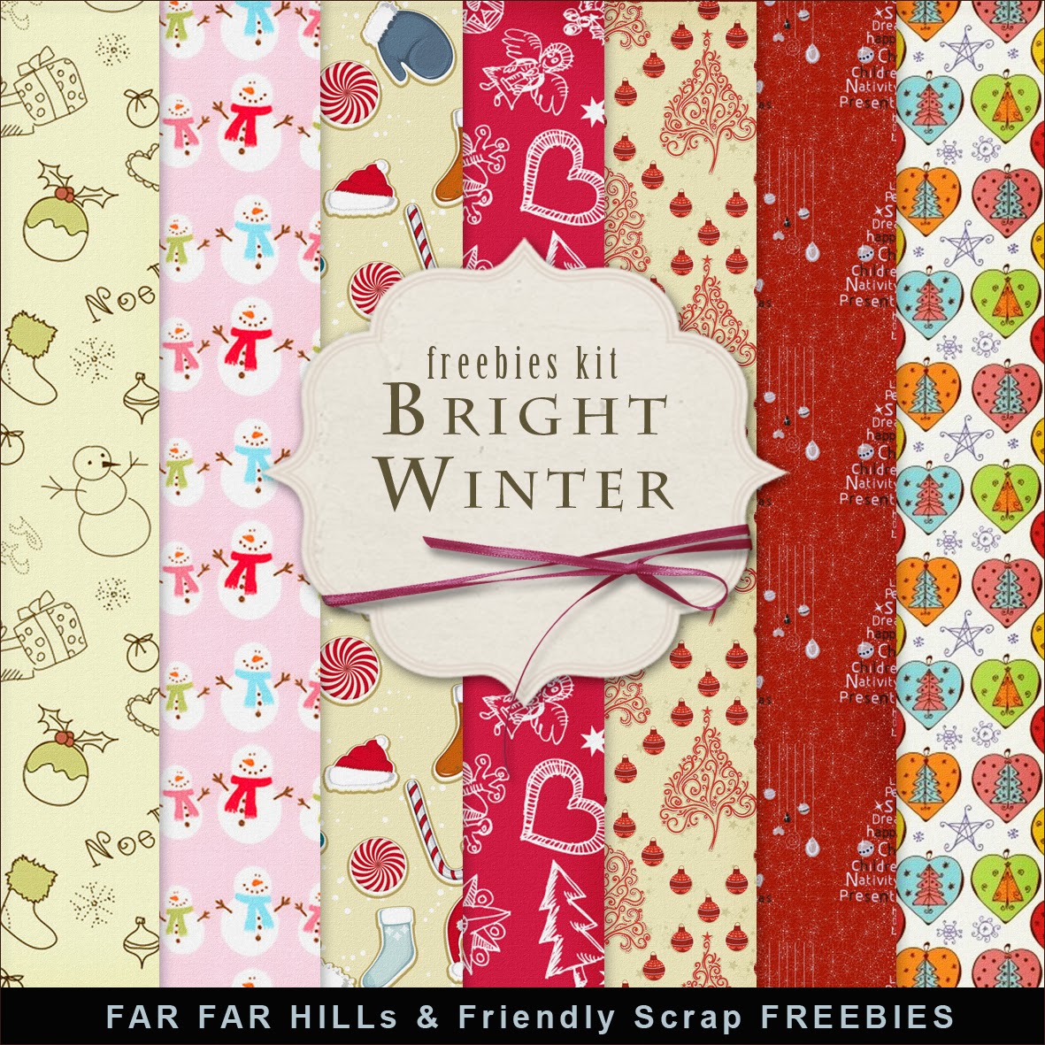 Freebies Backgrounds Kit - Bright Winter:Far Far Hill - Free database ...