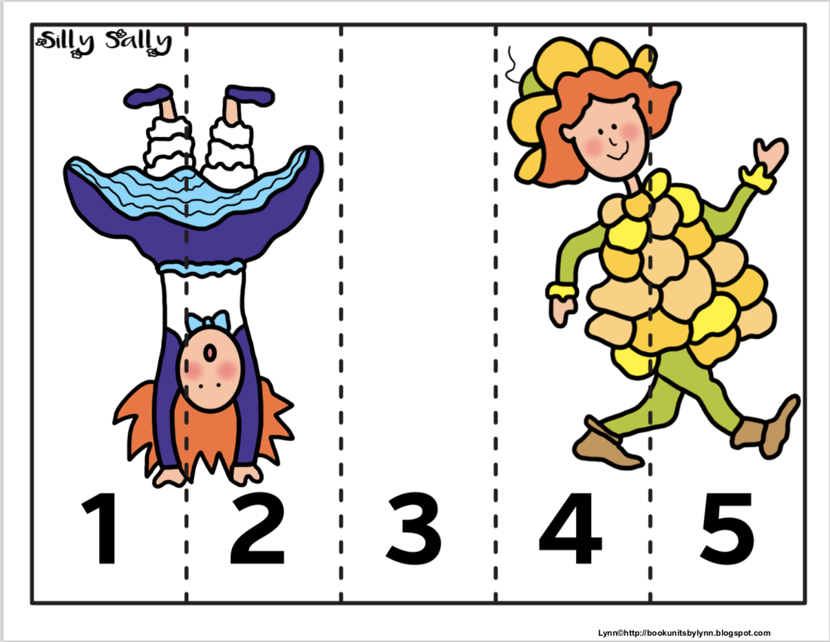 SILLY SALLY FINE MOTOR FREE ~ Book Units by Lynn