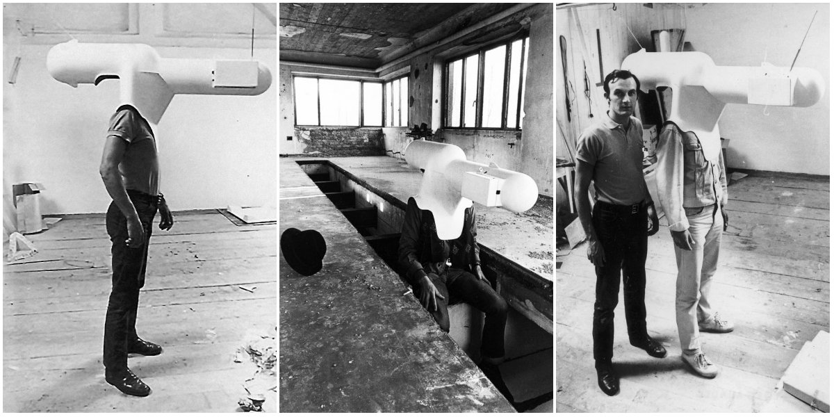 TV-Helmet (Portable Living Room) by Walter Pichler, 1967 ~ Vintage Everyday