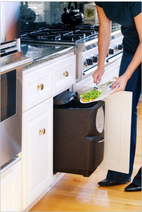 enzy living: Compost and Kitchen Design