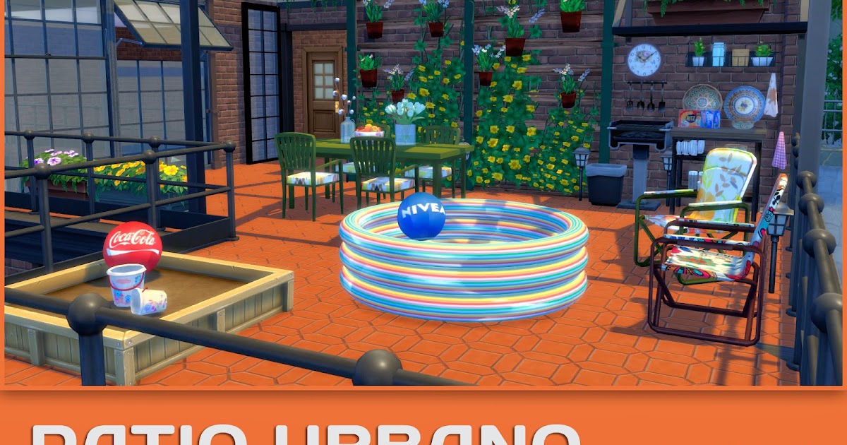 Patio Urbano. Sims 4 Custom Content.