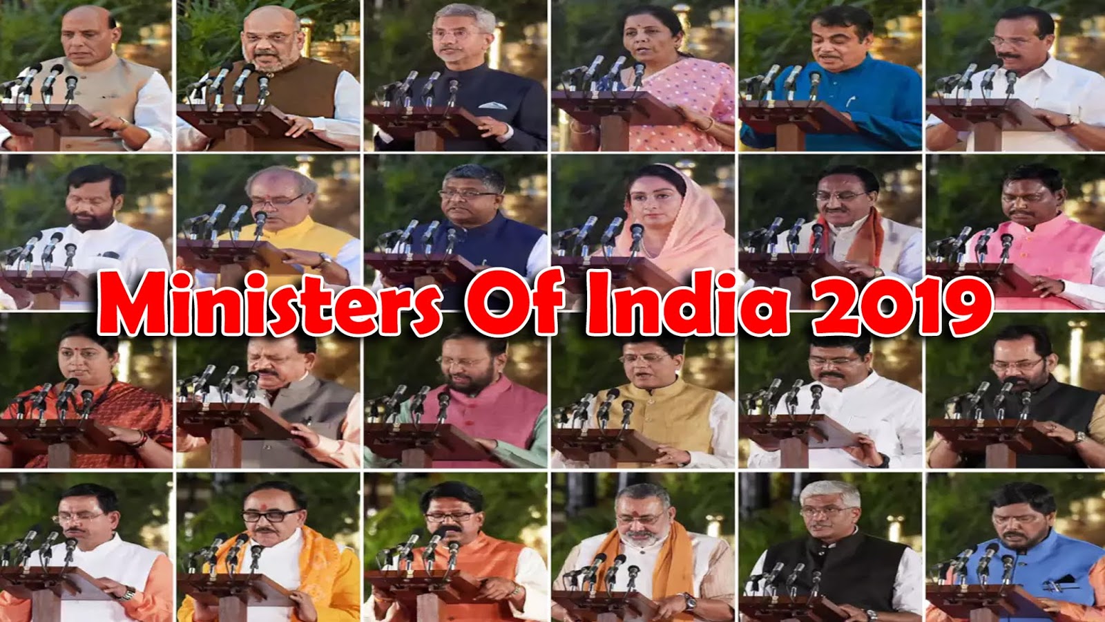 Cabinet Ministers of India 2019 - Complete List Of Ministers - General ...