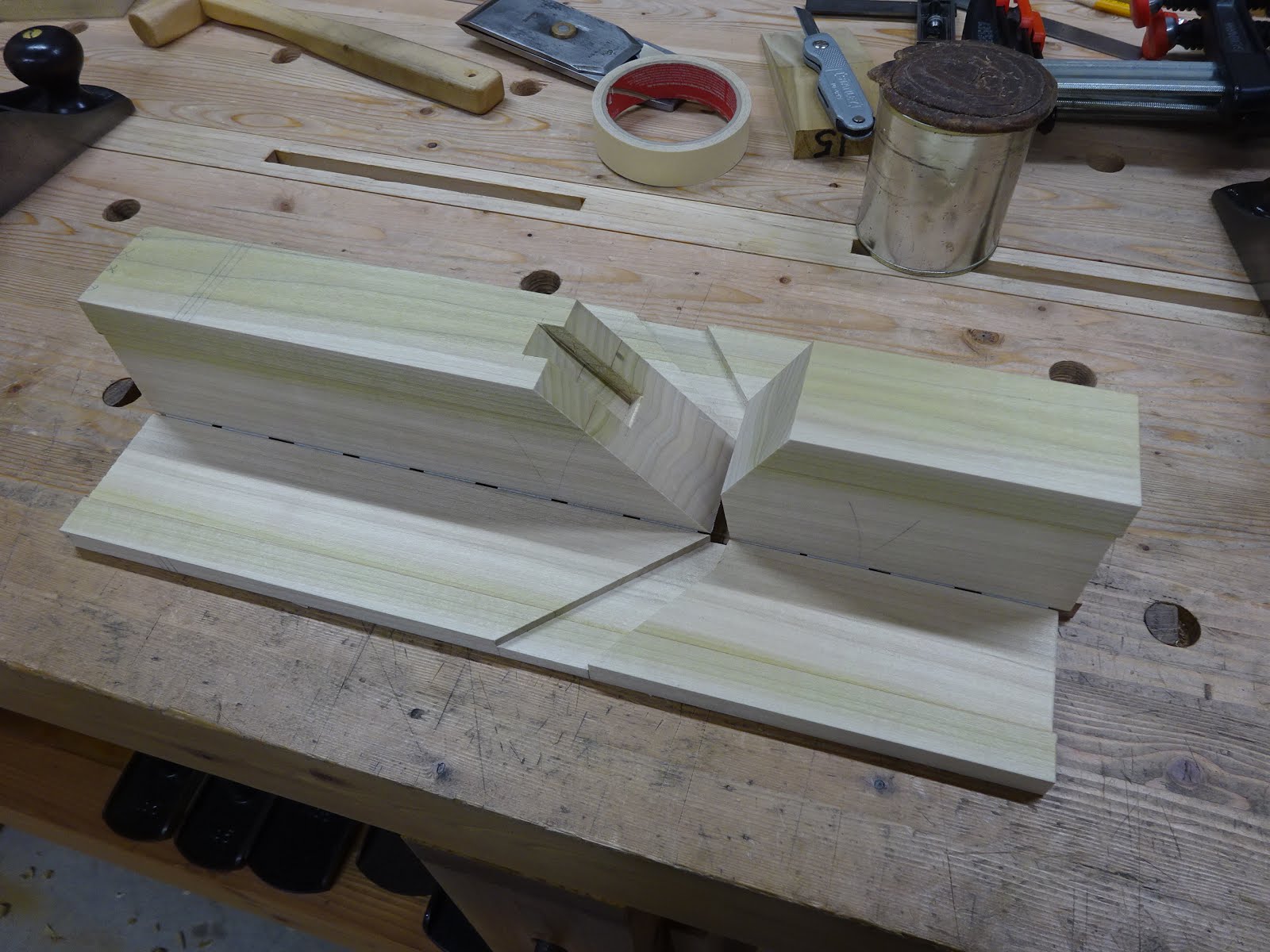 Woodworking in a Tiny Shop: Wooden Jack Plane Build - Prototype #2
