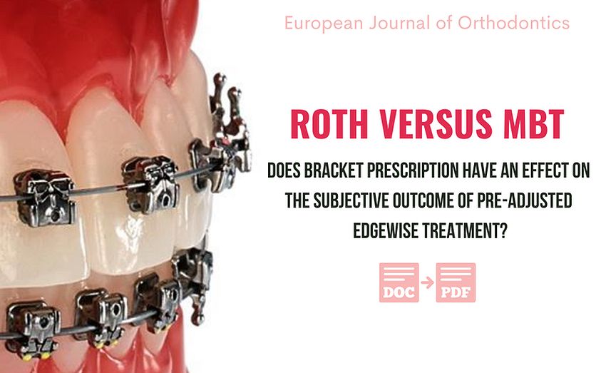 PDF: Roth versus MBT: Does bracket prescription have an effect on the ...