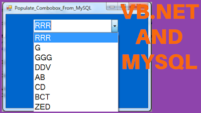 VB.Net Populate ComboBox With MySQL Data - C#, JAVA,PHP, Programming ...