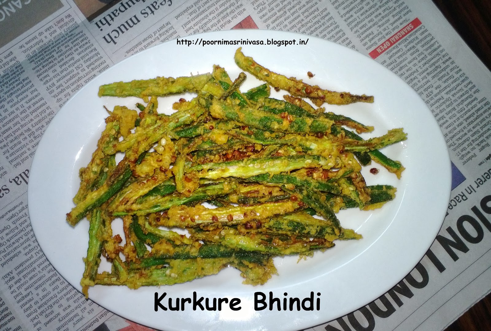Andhra-Karnataka Bojanam: Kurkure Bindi / Bindi Fry
