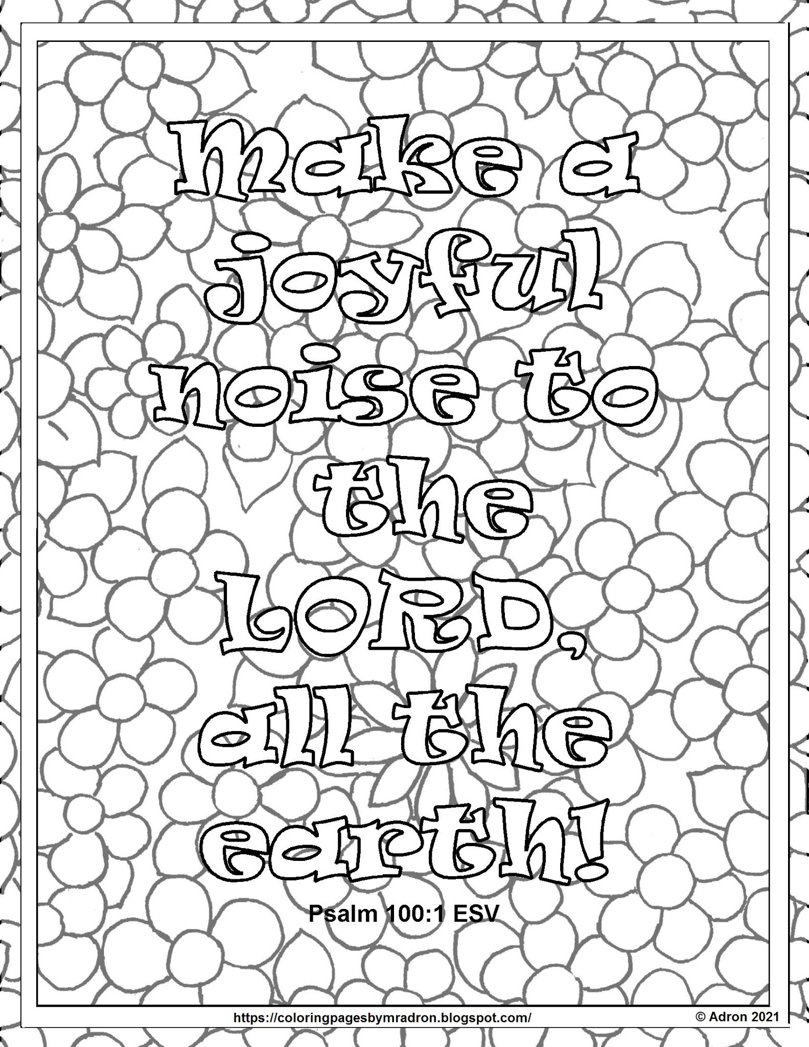 Coloring Pages For Kids By Mr Adron Free Psalm 100 1 Print And Color coloring-pages-for-kids-by-mr-adron-free-psalm-100-1-print-and-color