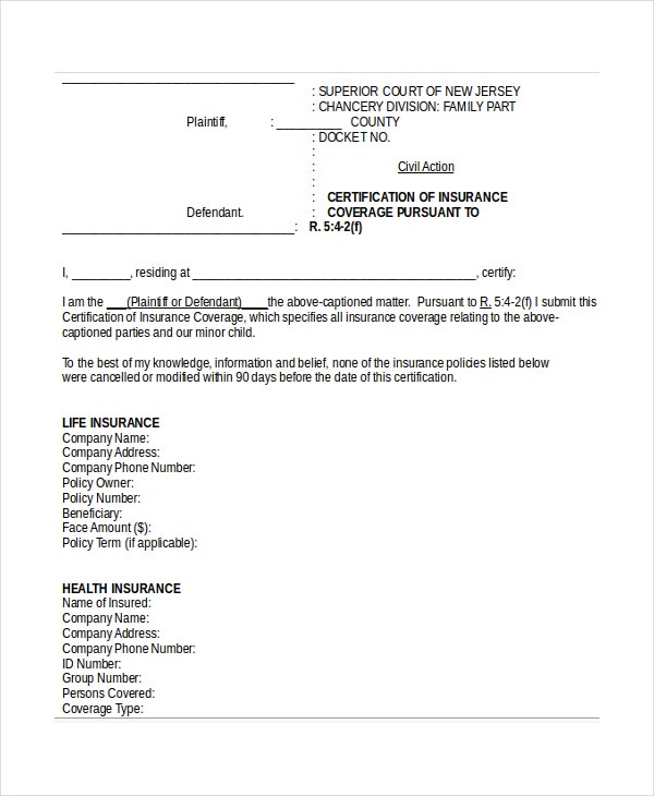 Proof Of Auto Insurance Letter Template ~ Resume Letter