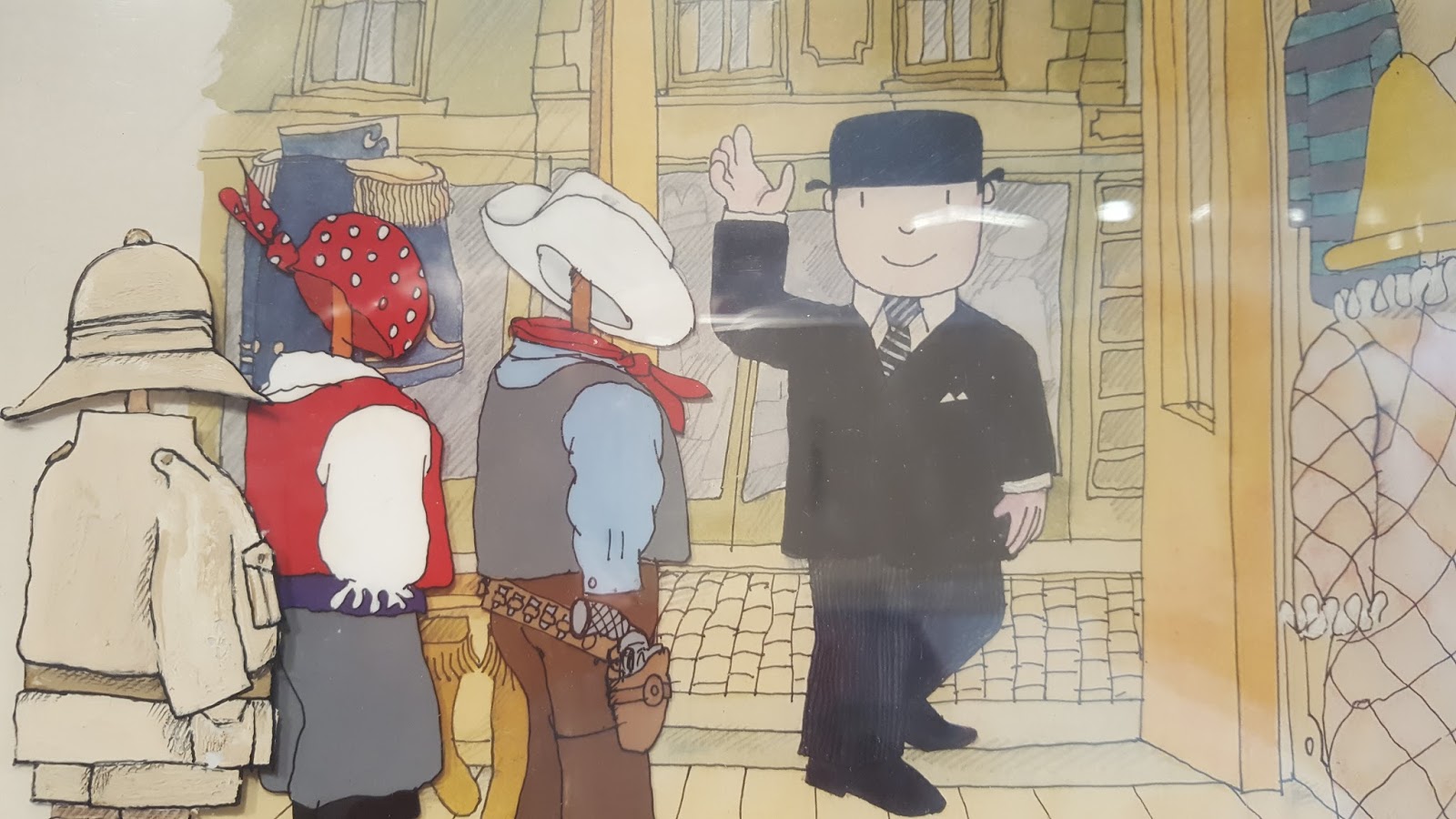 Evans is a place on Earth: As if by magic the shopkeeper appeared.