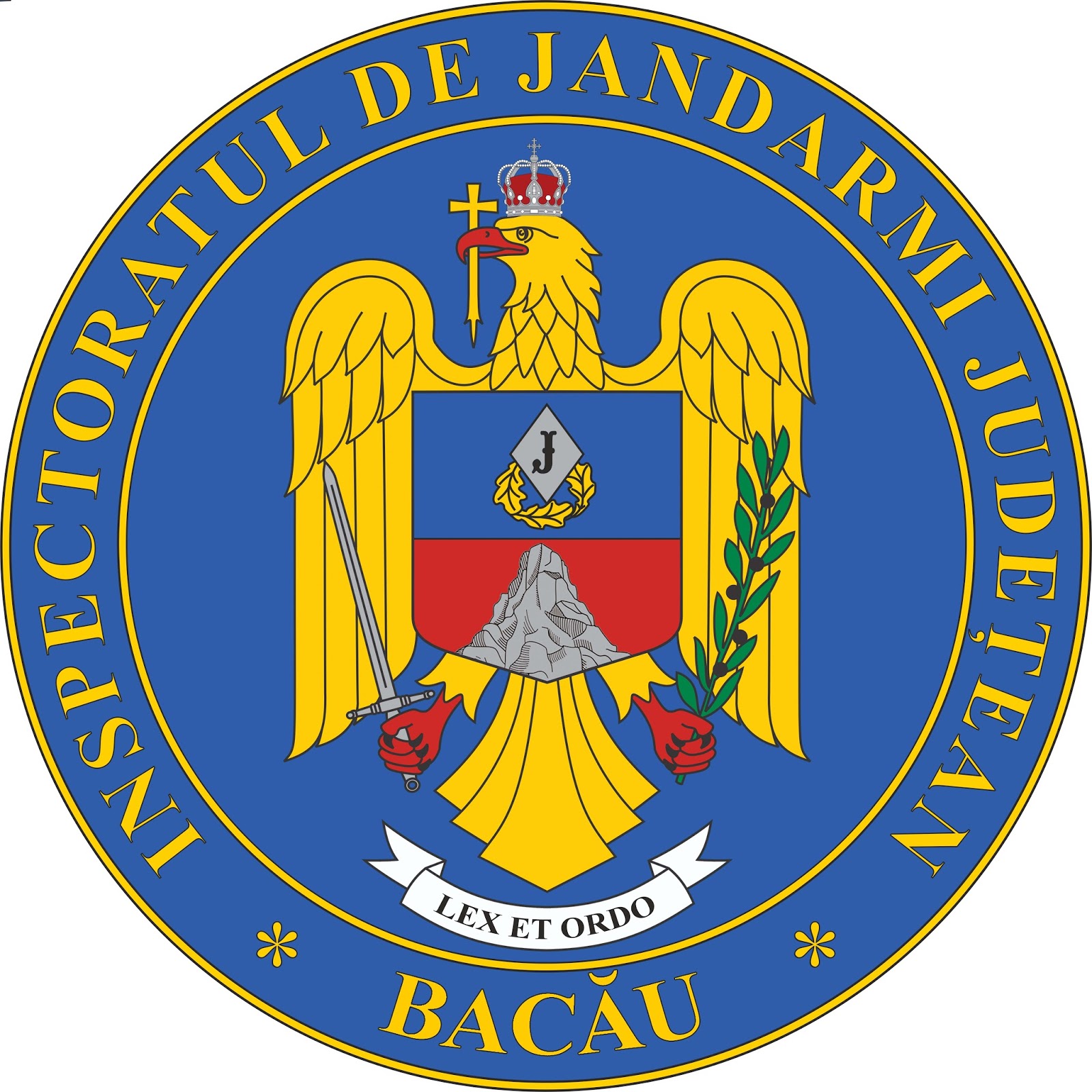 Mega Bacau: Inspectoratul de Jandarmi Judetean Bacău are insemn heraldic