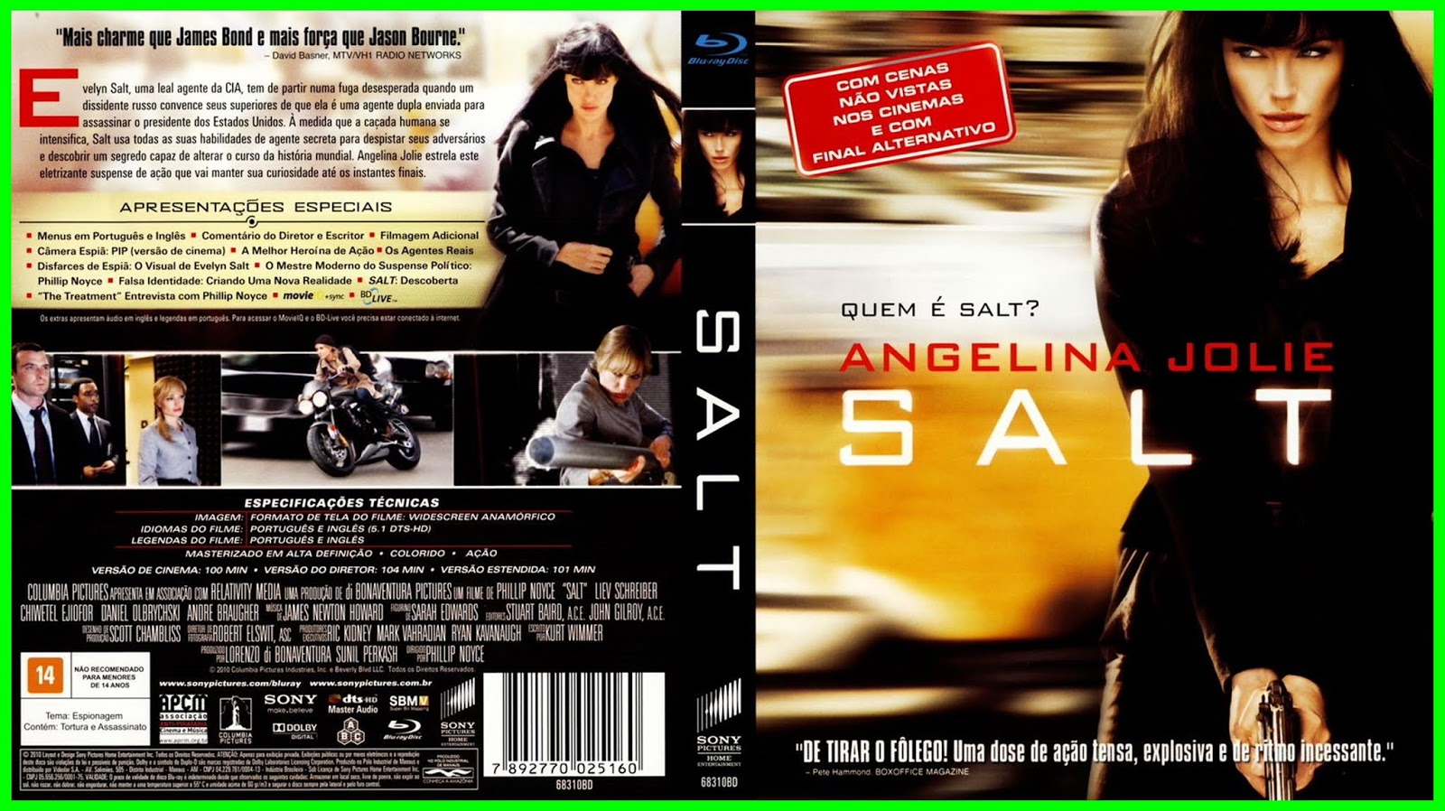 CAPAS DVD-R GRATIS: Salt (2010) - Blu Ray