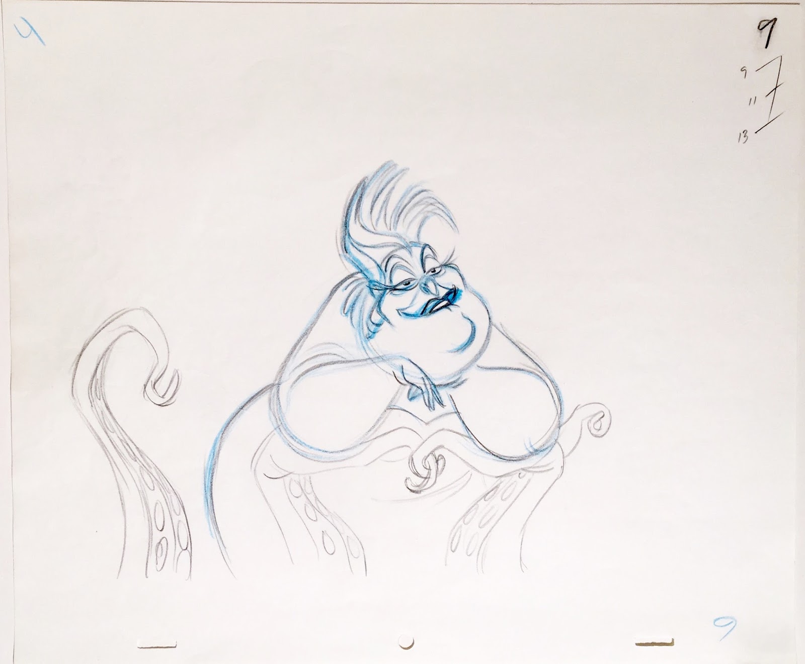 Animation Collection: Original Production Animation Drawing of Ursula ...