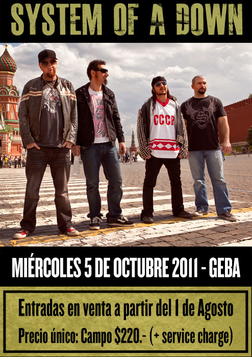 SOAD (system of a down) en español...: SOAD confirmado en Argentina ...