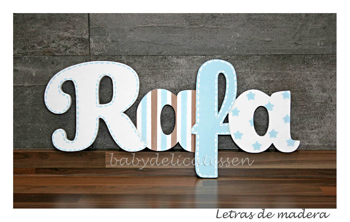 BABY DELICATESSEN LETRAS DE MADERA: LETRAS DE MADERA PARA RAFA