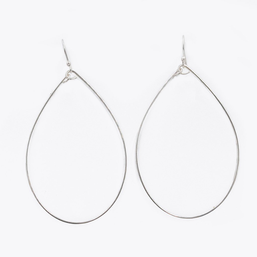 SILVER & SAGE SIMPLE TEARDROPS