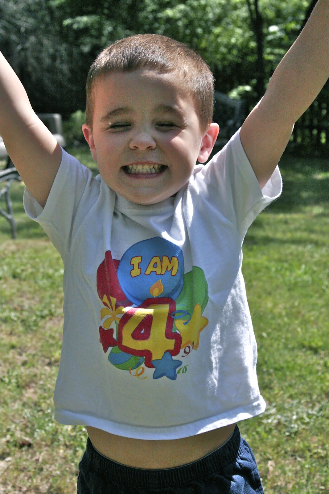 grass stains: Jake's 4th birthday party