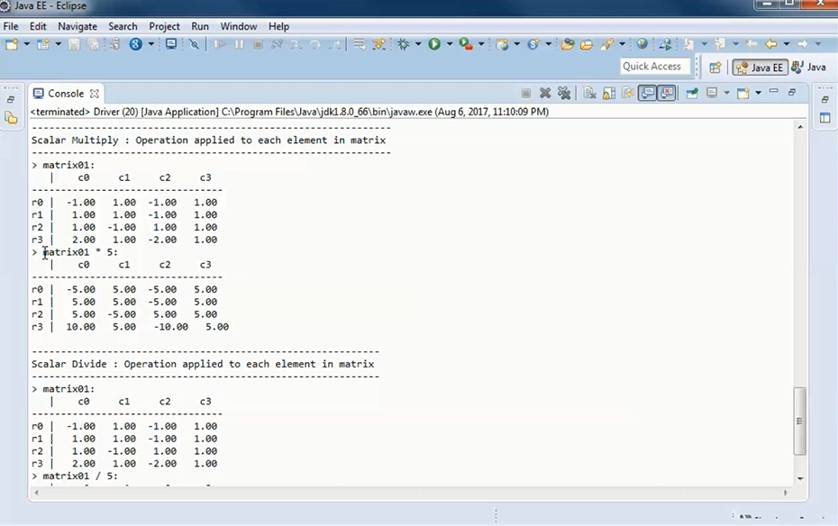 Prototype Project: Intro to Linear Algebra w/ JAVA 8 (Tutorial 01)