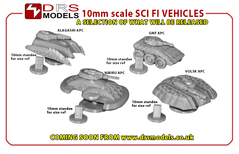10mm Wargaming: New Range of Sci Fi Models from DRS Models