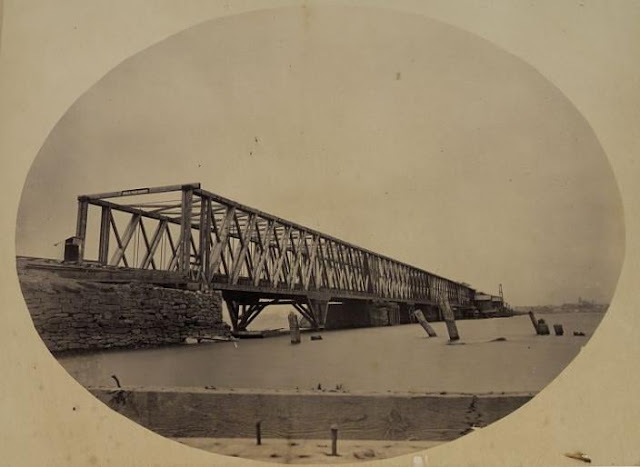 Industrial History: 1904 Long Bridge over Potomac River at Washington, DC