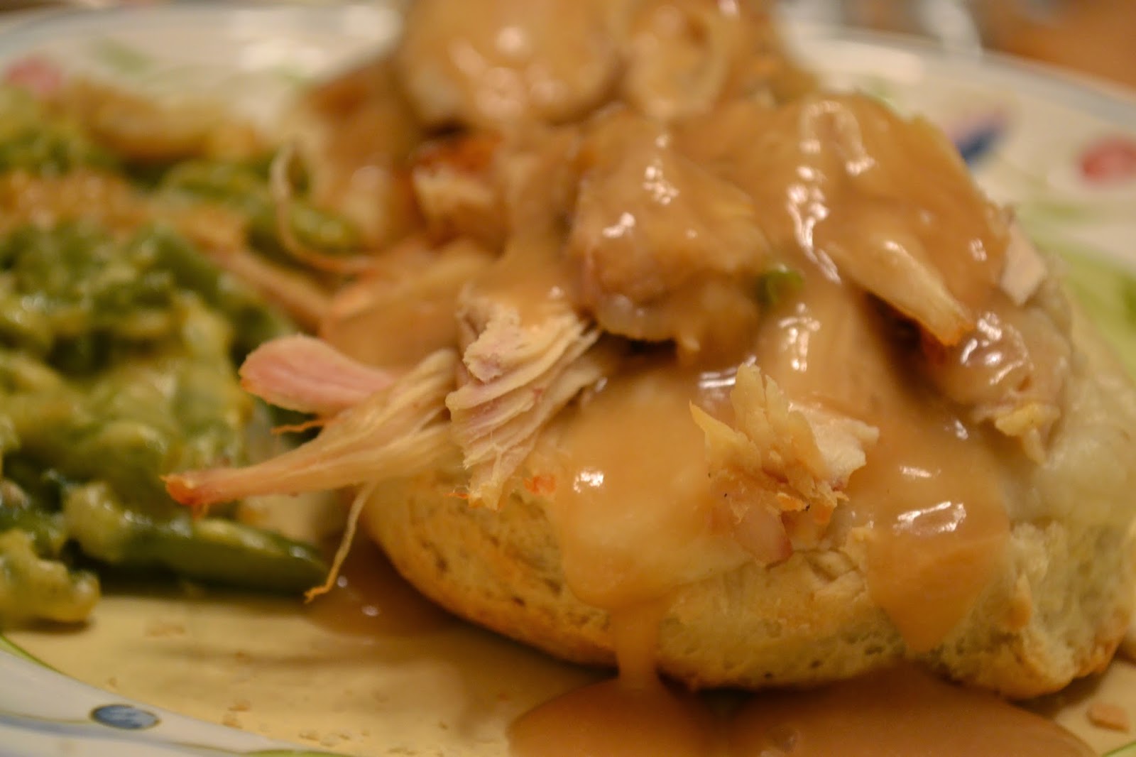 Leftover Open Faced Turkey and Mashed Potato Sandwiches