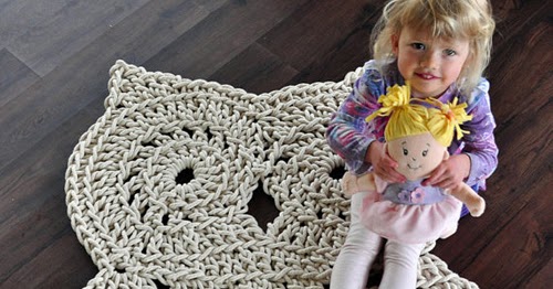 My Owl Barn: Gorgeous Owl Shaped Rug